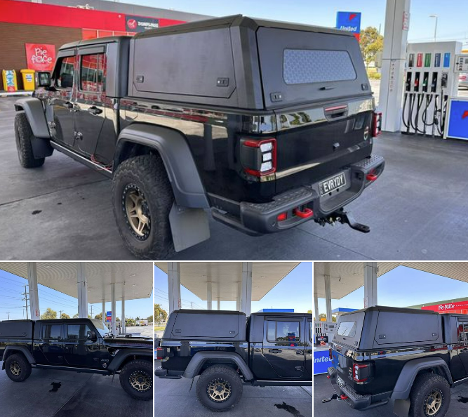 Titan Canopy - Stainless Steel - Lift Up Windows to suit Jeep Gladiato ...